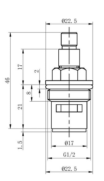 COMPACT 1/4 TURN CERAMIC DISC VALE 1/2” - COLD ONLY SUIT VITALITY RANG ...