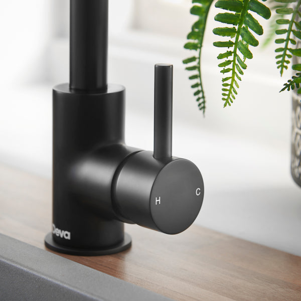 Indi Kitchen Sink Tap - Matte Black – Deva By Methven