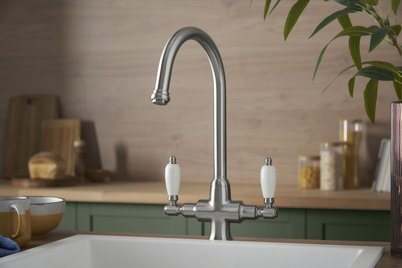 Georgian Kitchen Sink Tap - Brushed Chrome – Deva By Methven