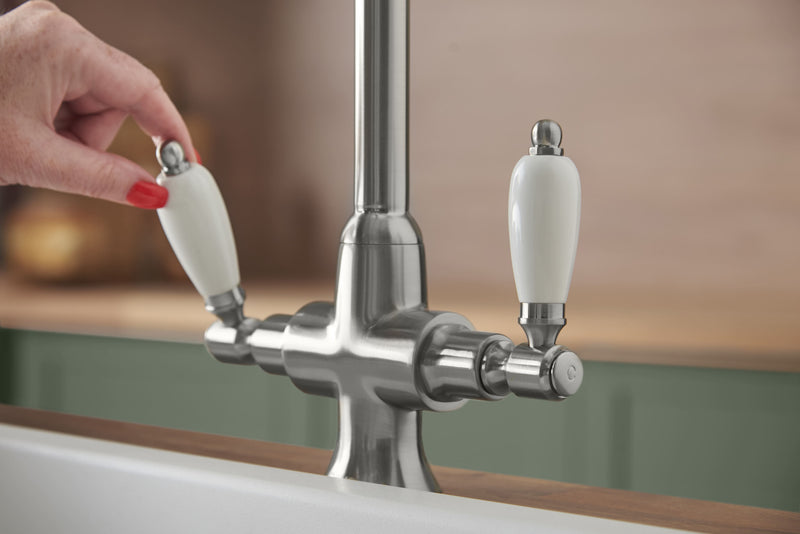 Georgian Kitchen Sink Tap - Brushed Chrome – Deva By Methven