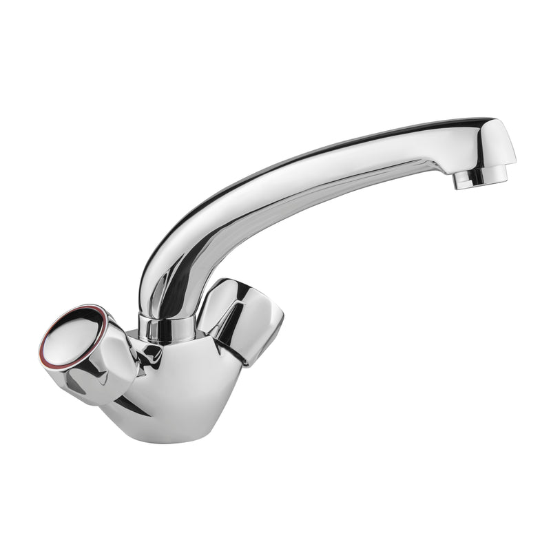 Vitality Round Sink Mixer With Flexi Tails - 5lpm - Chrome – Deva By ...